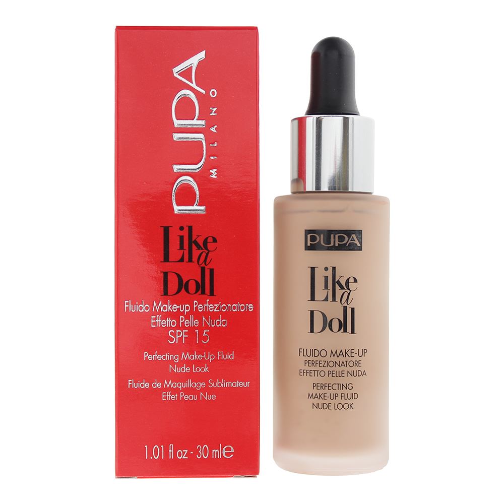 Pupa Like A Doll 030 Natural Beige SPF 15 Liquid Foundation 30ml — Red ...