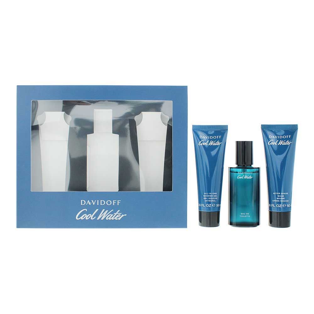 Davidoff Cool Water 3 Piece Gift Set For Men — Red Label Outlet