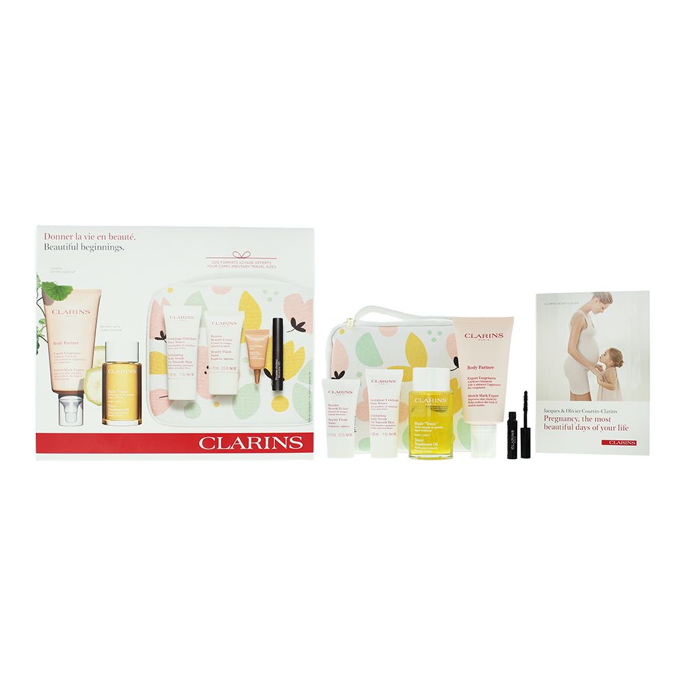 Clarins Beautiful Beginnings Maternity Bag 6 Piece Gift Set For Women ...