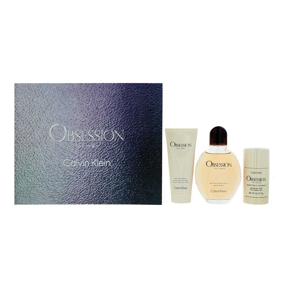Calvin Klein Obsession For Men 3 Piece Gift Set For Men — Red Label Outlet