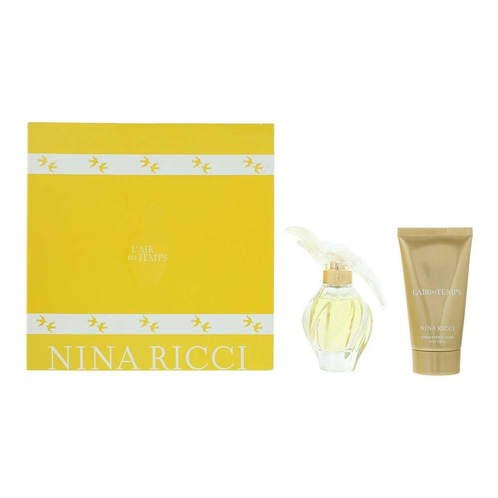 Nina Ricci L'air Du Temps 2 Piece Gift Set: EDT 50ml - Body Lotion 75m ...
